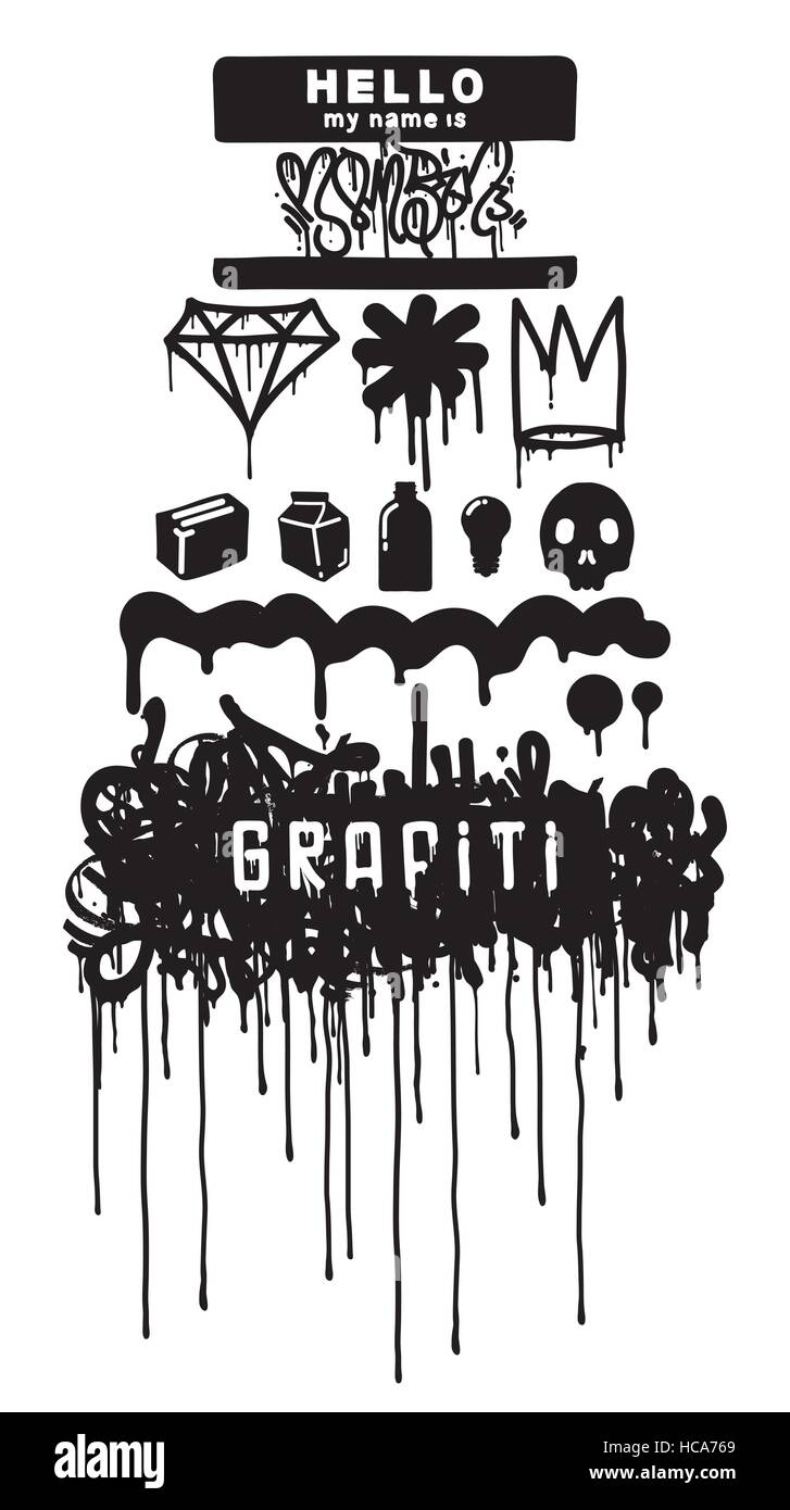 Graffiti icons Stock Vector Images - Alamy