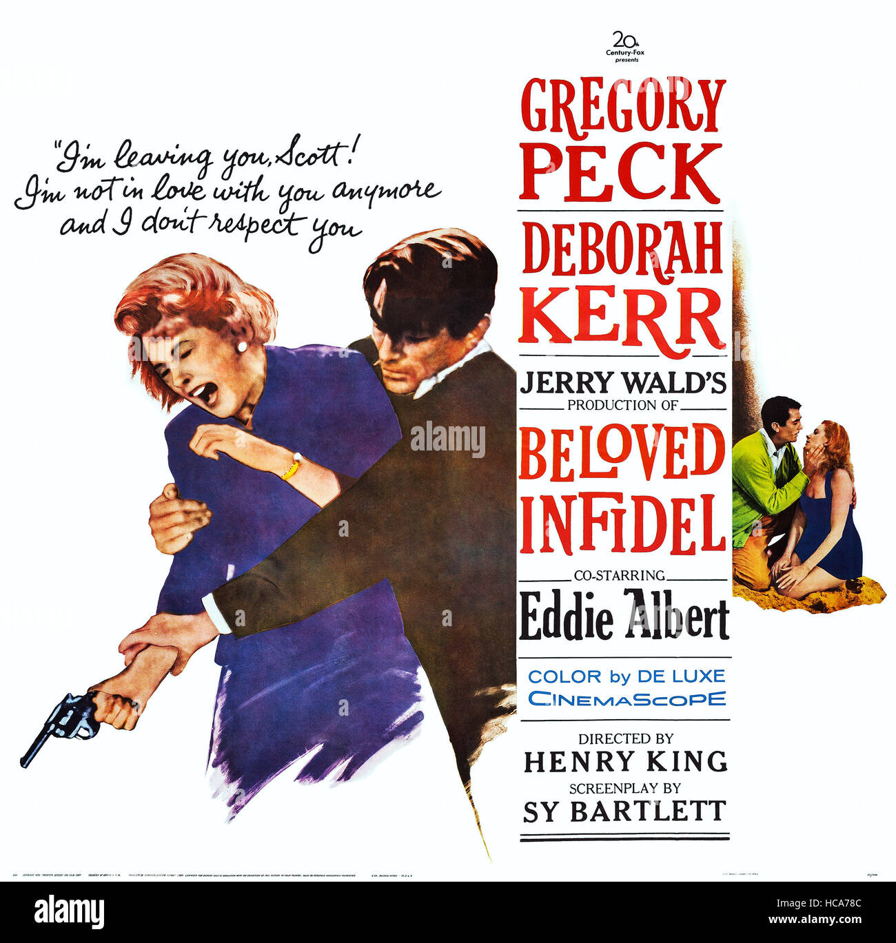 BELOVED INFIDEL, poster art, l-r: Deborah Kerr, Gregory Peck, Gregory ...