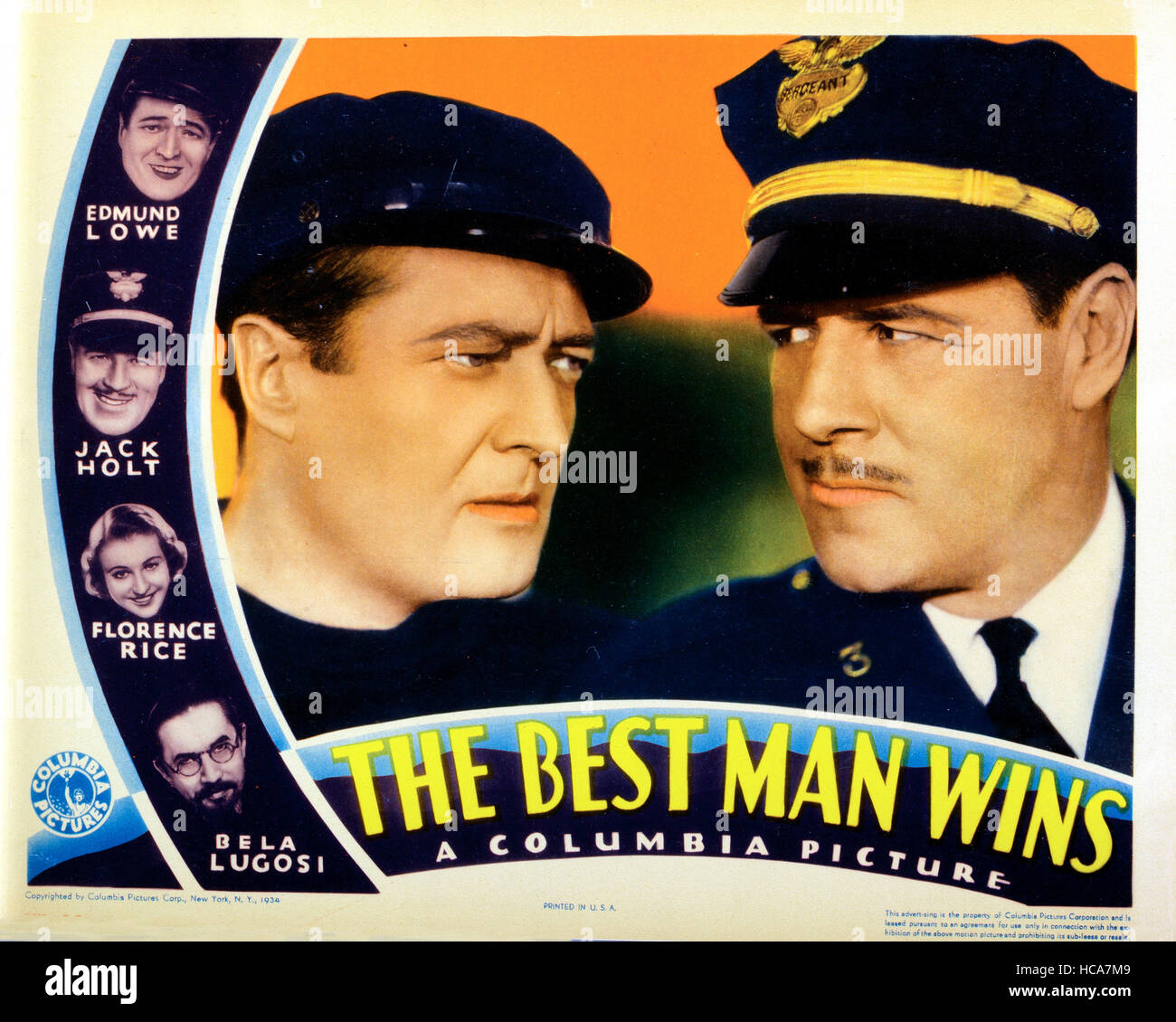 THE BEST MAN WINS, lobbycard, left, from top: Edmund Lowe, Jack Holt ...