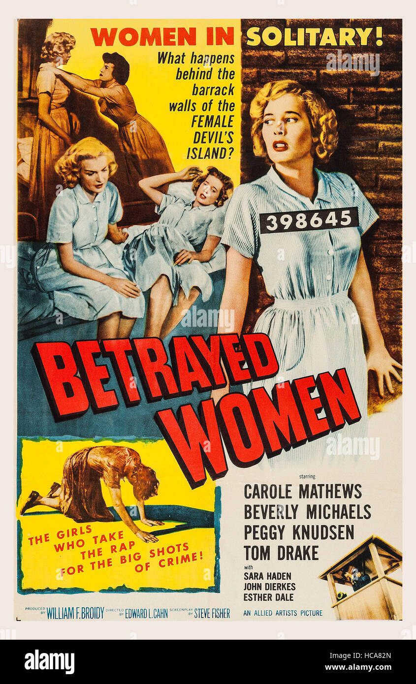 BETRAYED WOMEN, US poster art, from left: Carole Mathews, Beverly ...