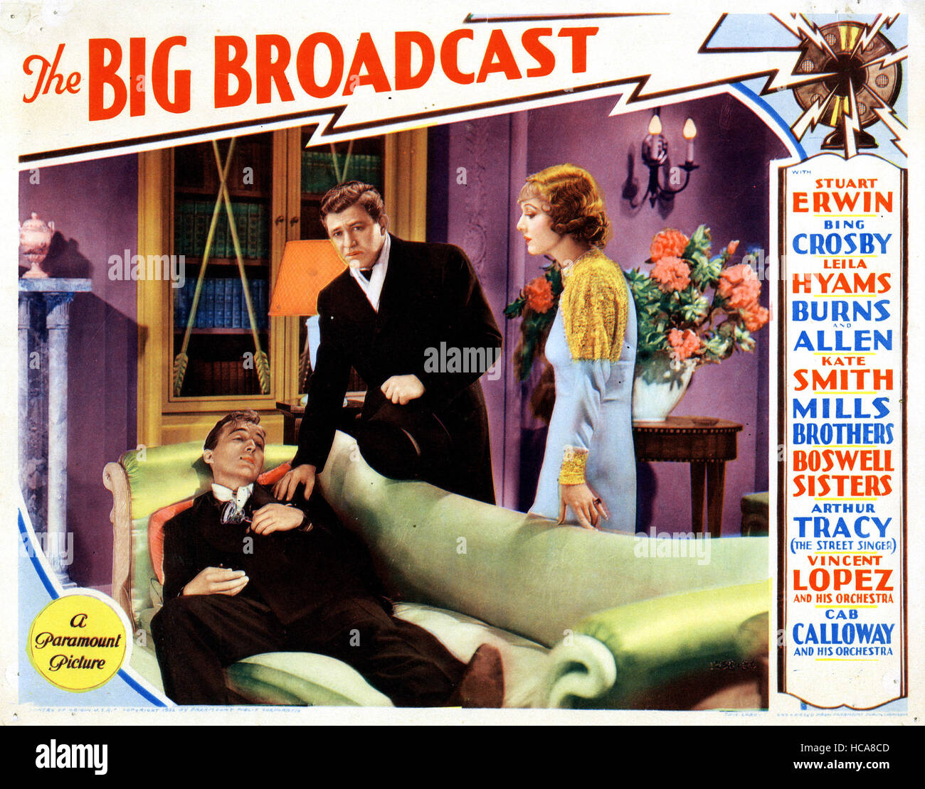 THE BIG BROADCAST, from left, Bing Crosby, Stuart Erwin, Sharon Lynn ...