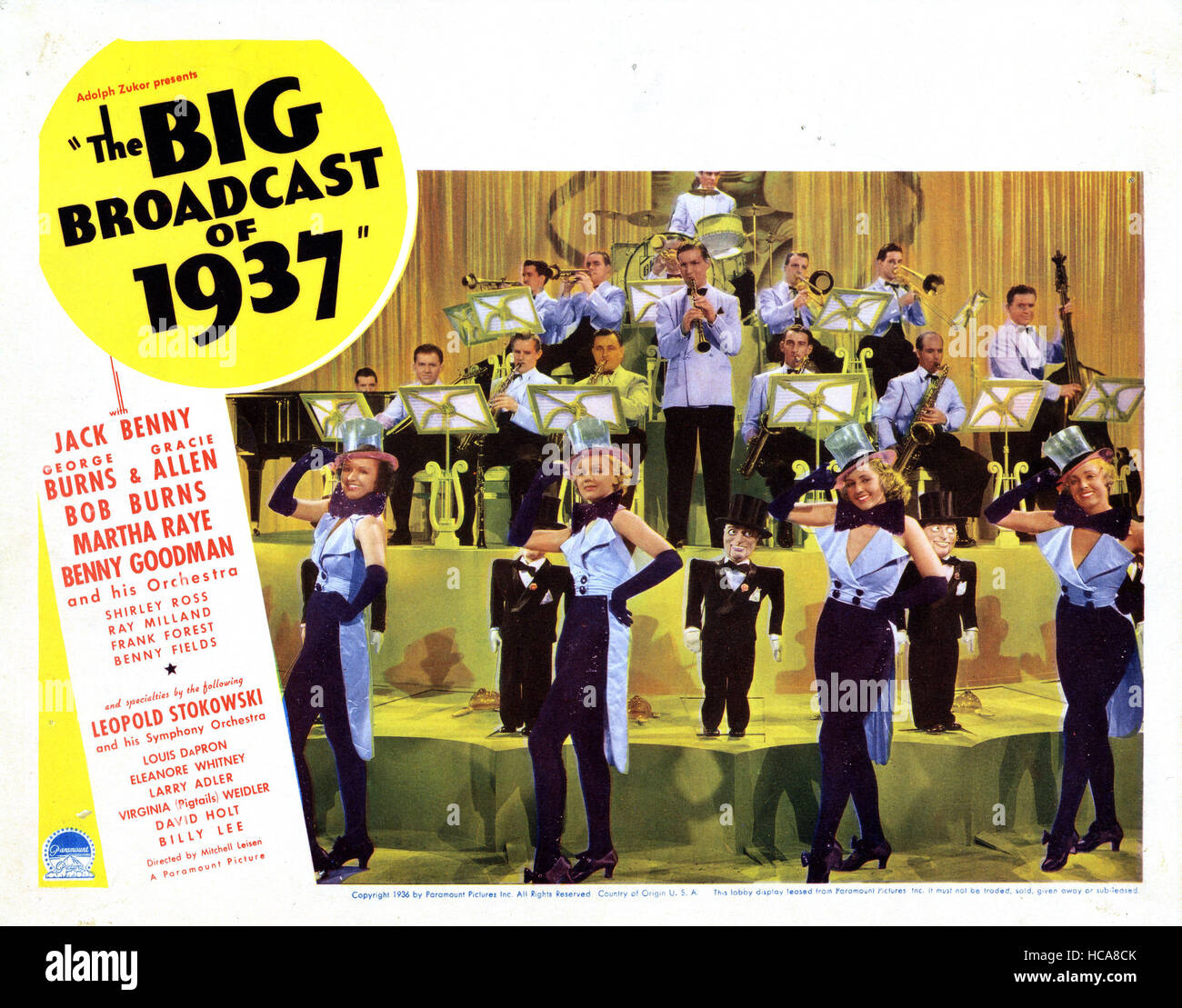 THE BIG BROADCAST OF 1937, Benny Goodman and His Orchestra, 1936 Stock ...