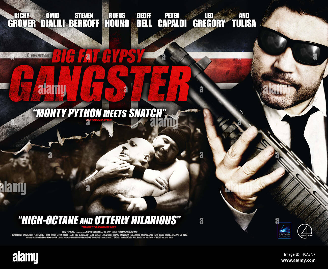 BIG FAT GYPSY GANGSTER, British poster art, Ricky Grover (right), 2011 ...