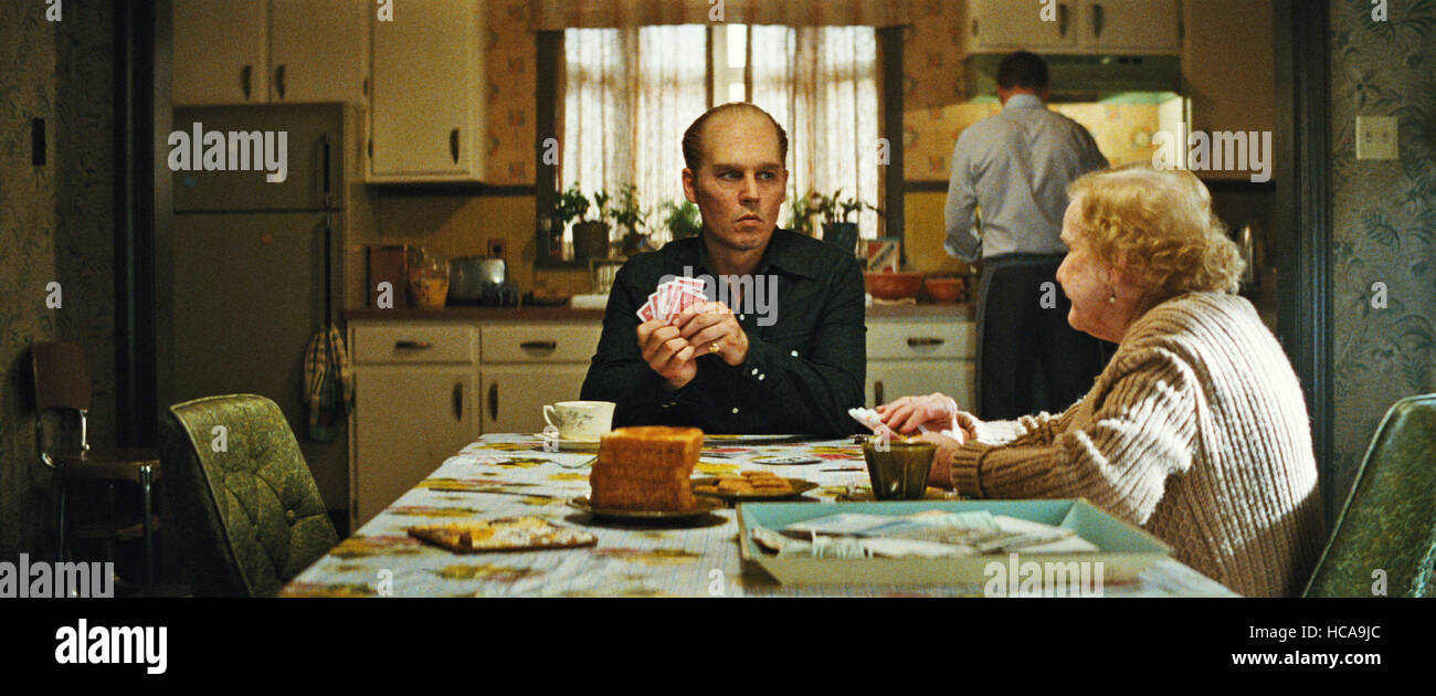 BLACK MASS, from left: Johnny Depp, as Whitey Bulger, Mary Klug, 2015 ...