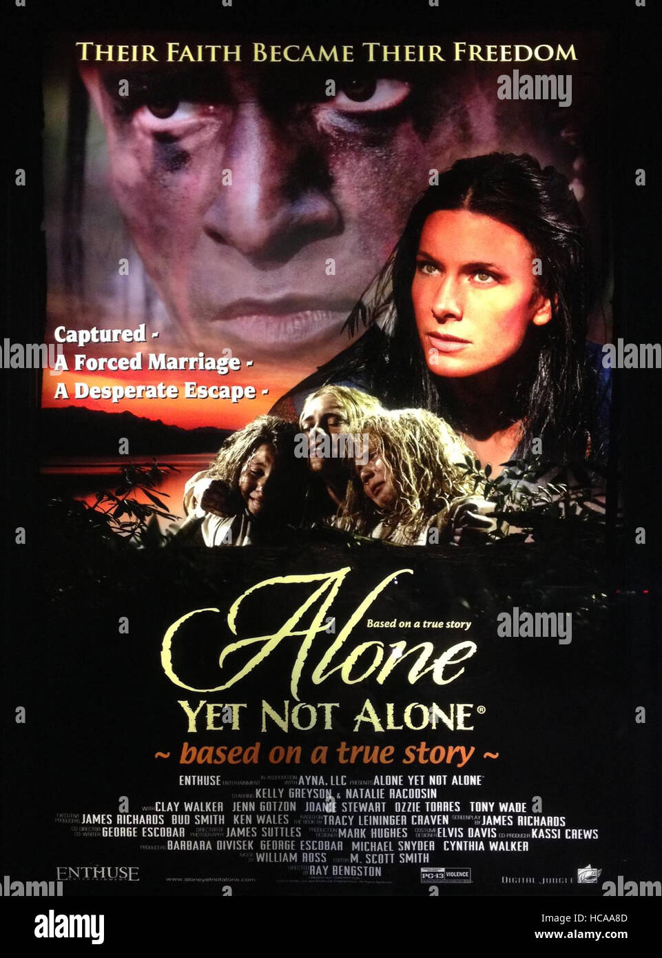 ALONE YET NOT ALONE, US poster art, Tony Wade (top), Kelly Greyson (top ...