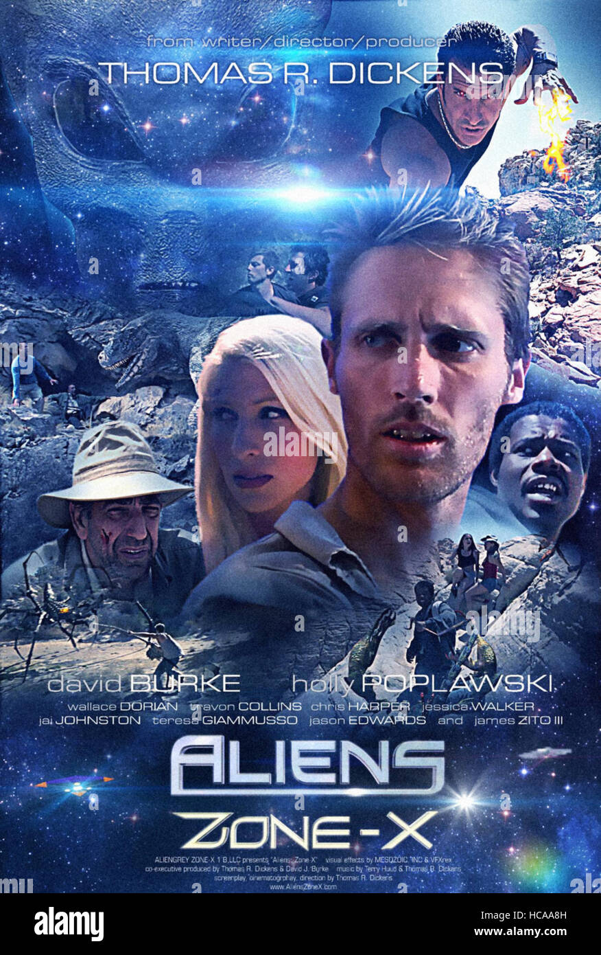 ALIENS: ZONE-X, US poster art, from left, Wallace Dorian, Holly ...