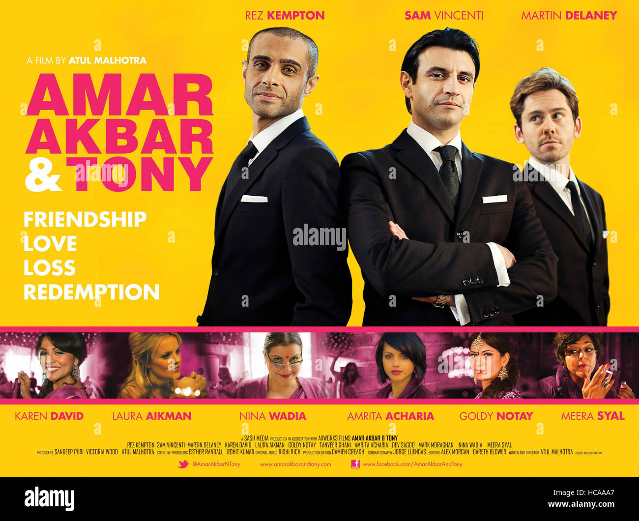 AMAR AKBAR & TONY, British poster, top, from left: Rez Kempton, Sam ...