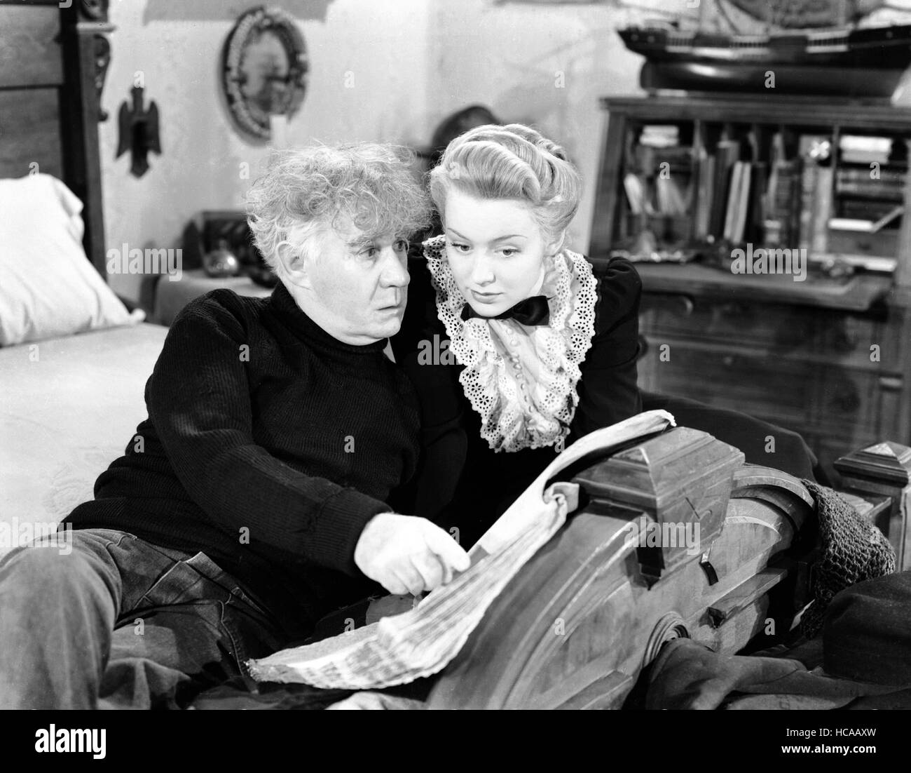 ANNE OF WINDY POPLARS, Henry Travers, Anne Shirley, 1940 Stock Photo ...