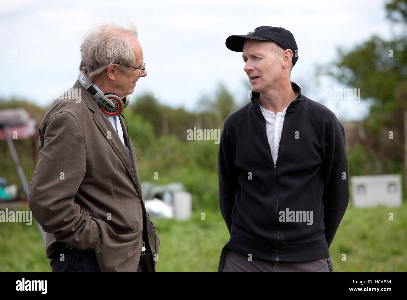 THE ANGELS' SHARE, from left on set: director Ken Loach, screenwriter ...