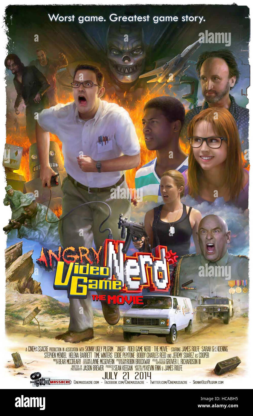ANGRY VIDEO GAME NERD: THE MOVIE, poster, James D. Rolfe (left of ...
