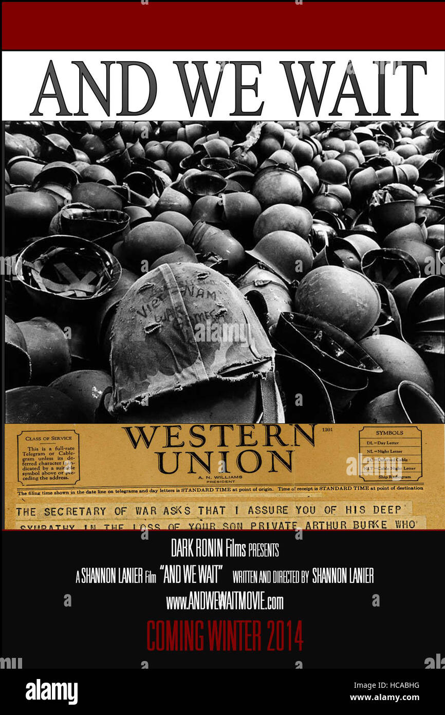 AND WE WAIT, poster, 2015 Stock Photo - Alamy