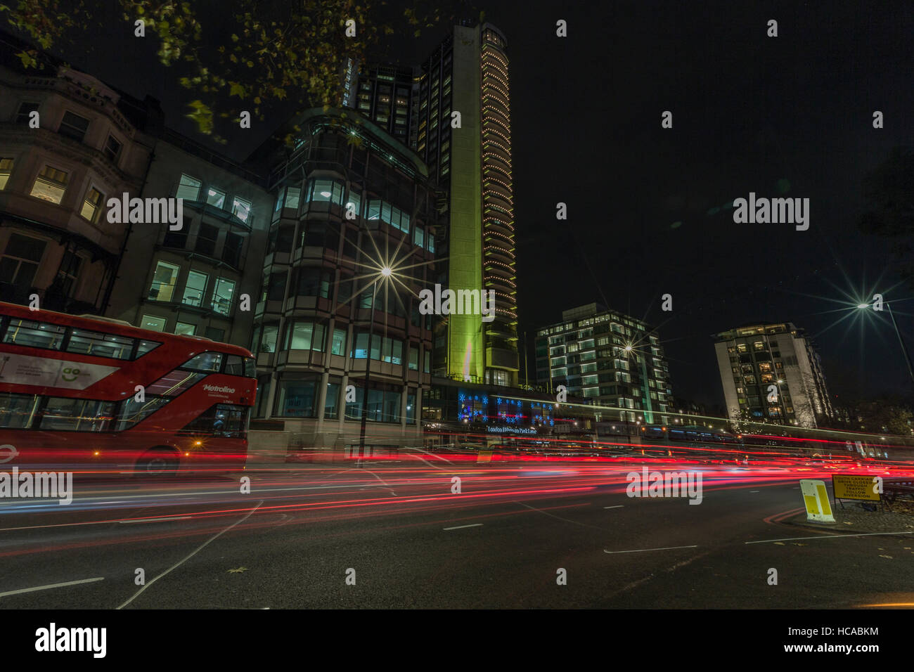 Light trails on the streets of London Stock Photo - Alamy
