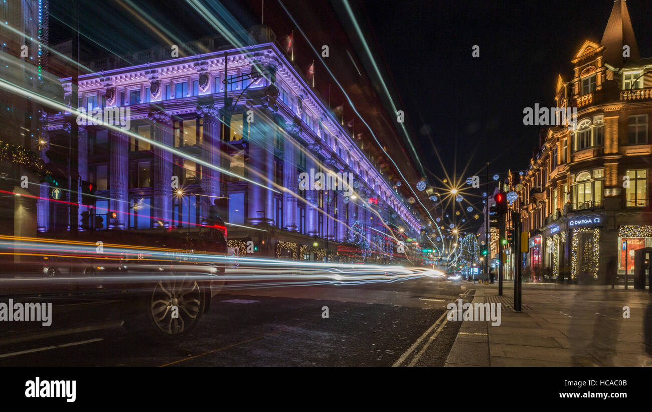 Light trails on the streets of London Stock Photo - Alamy