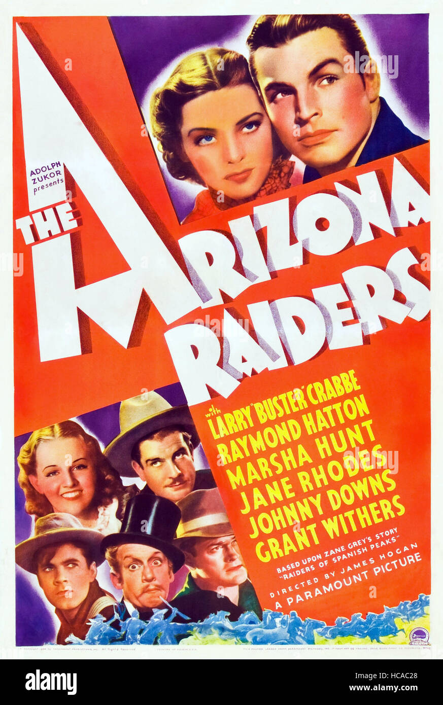 THE ARIZONA RAIDERS, US poster, top from left: Marsha Hunt, Buster ...