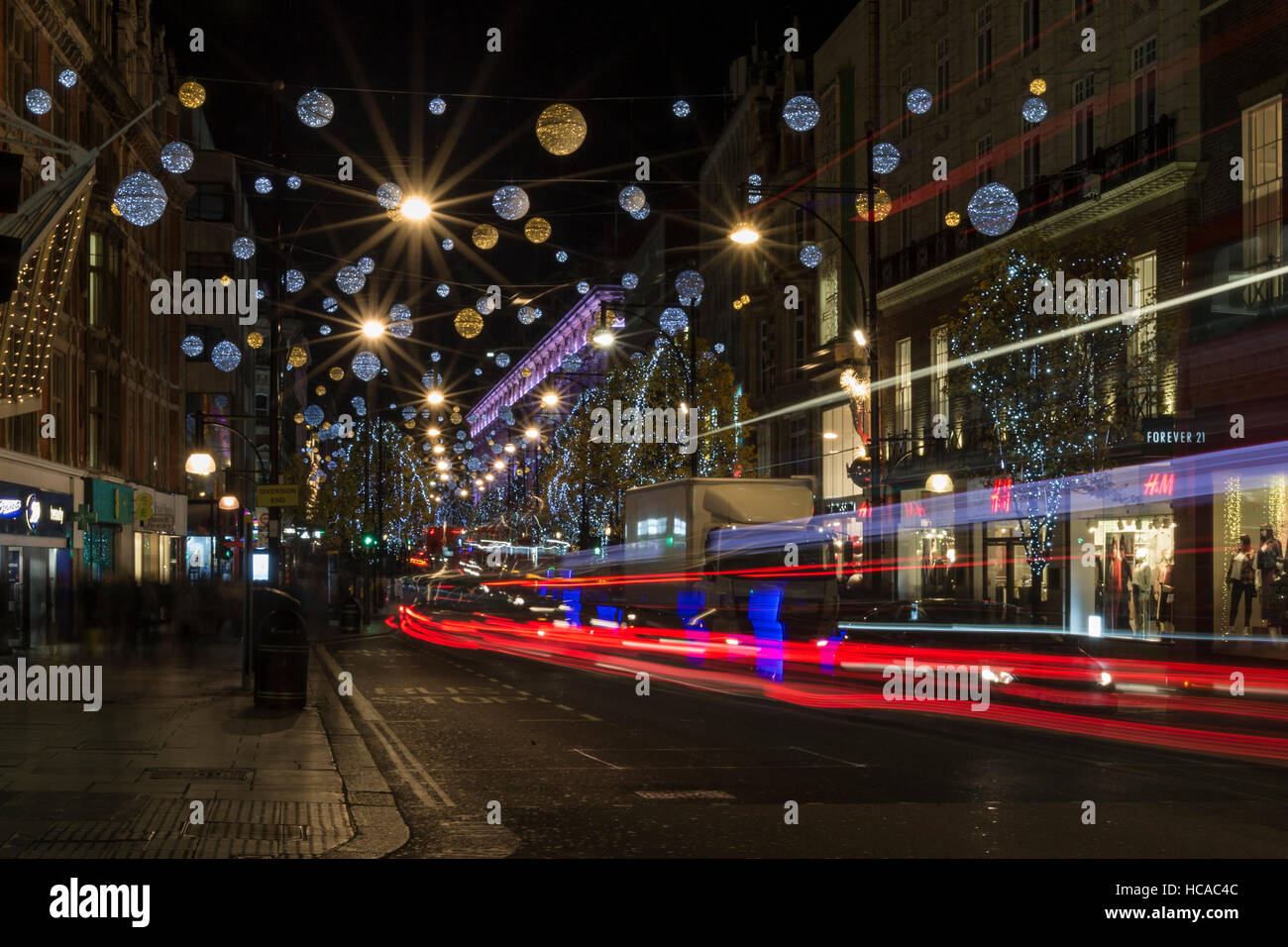Light trails on the streets of London Stock Photo - Alamy