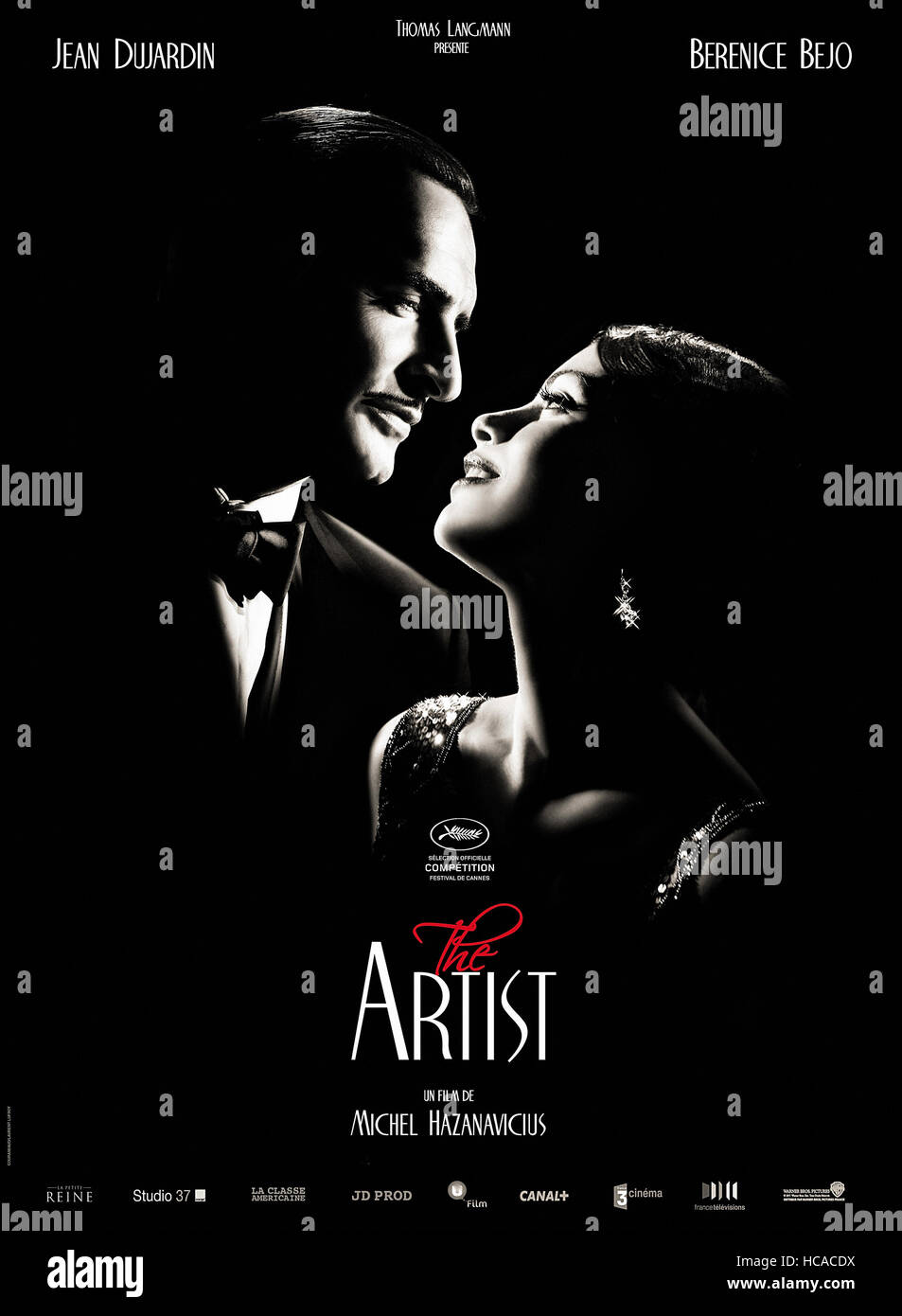THE ARTIST, French poster art, from left: Jean Dujardin, Berenice Bejo ...