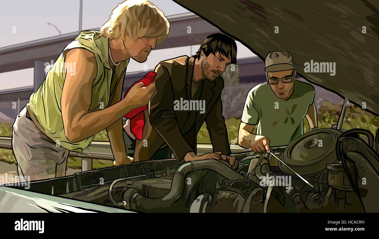 A SCANNER DARKLY, Woody Harrelson, Keanu Reeves, Robert Downey Jr ...
