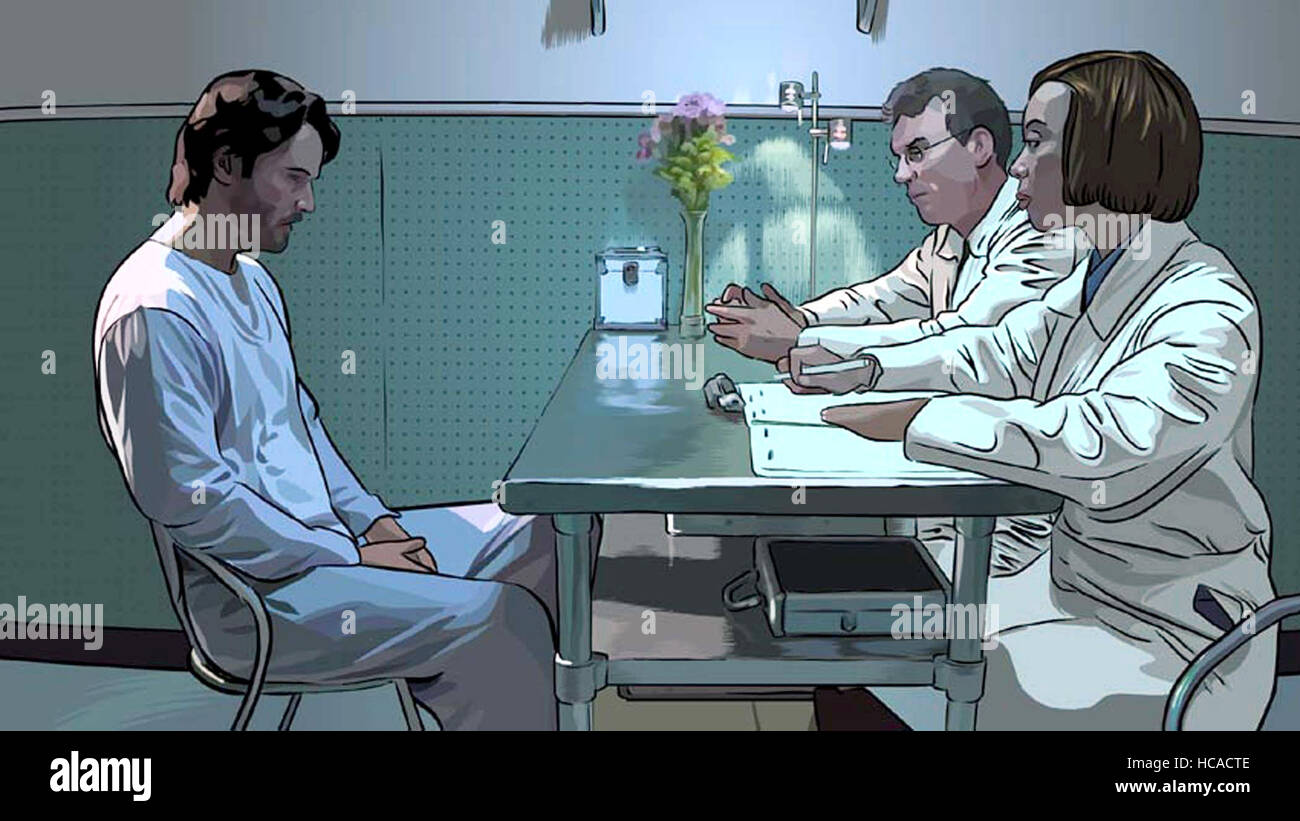 A SCANNER DARKLY, Keanu Reeves, Chambley Ferguson, Angela Rawna, 2006 ...