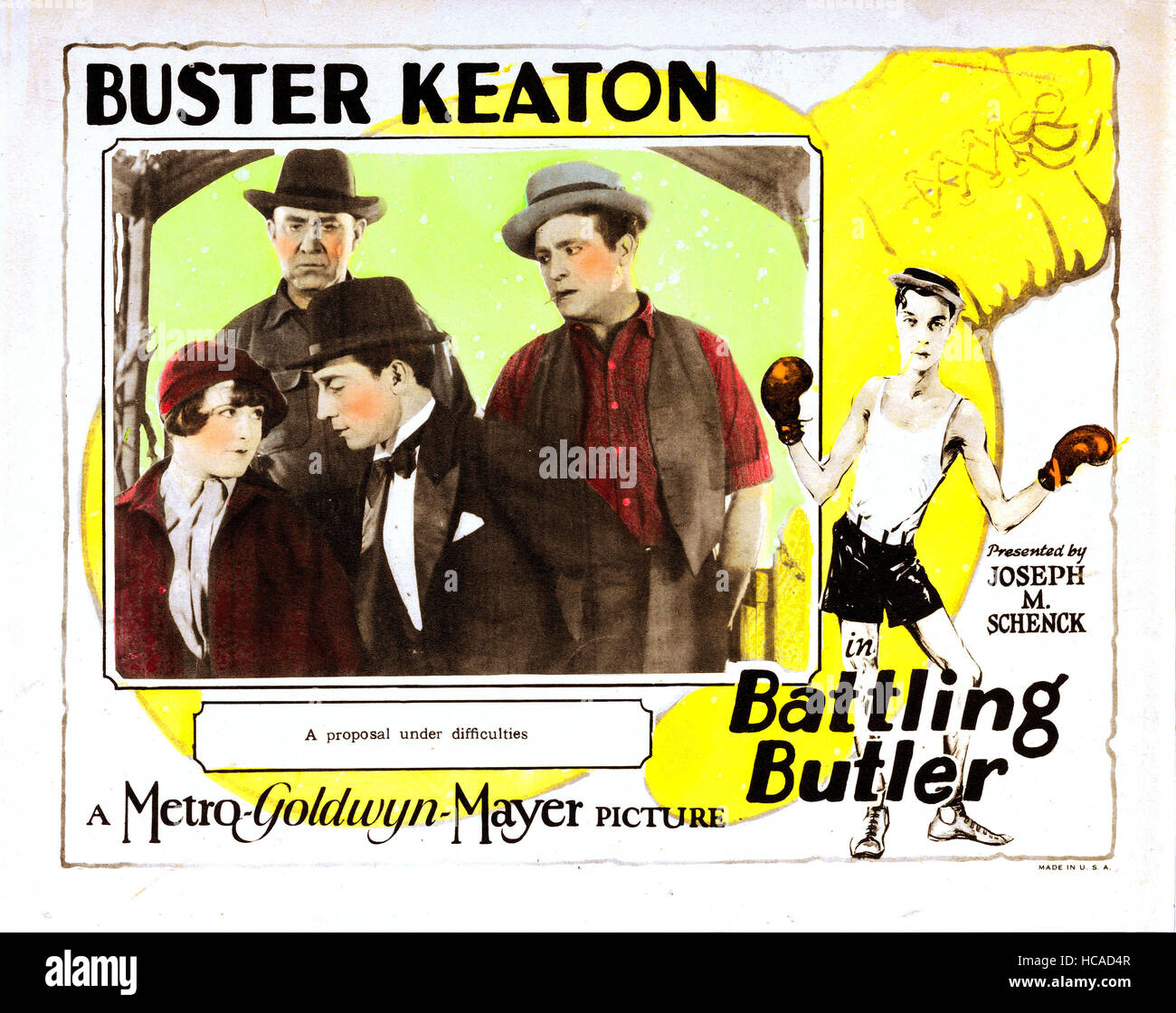 BATTLING BUTLER, lobbycard, from left: Sally O'Neil, Budd Fine, Buster ...