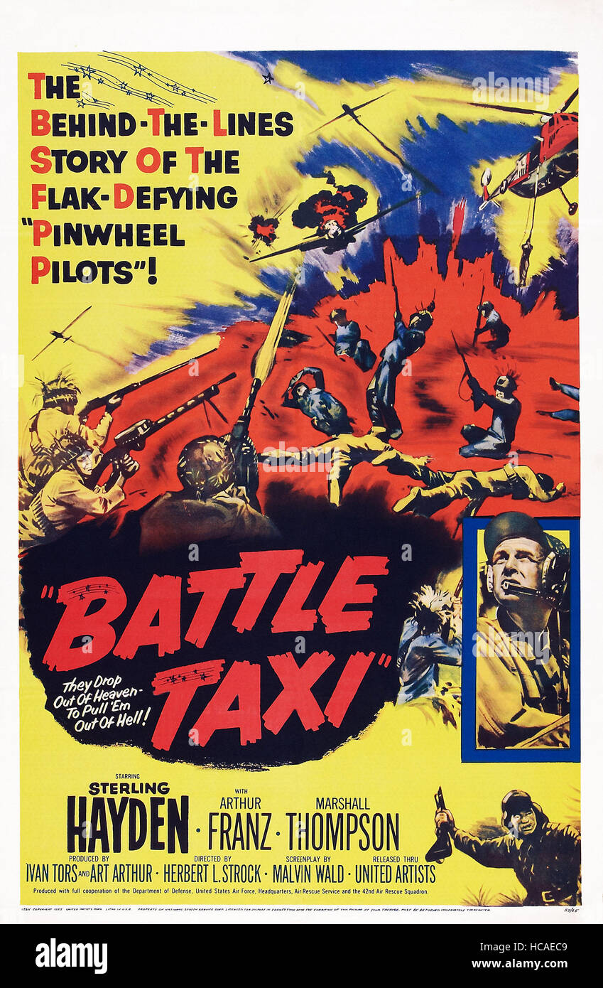 BATTLE TAXI, US poster art, 1955 Stock Photo - Alamy