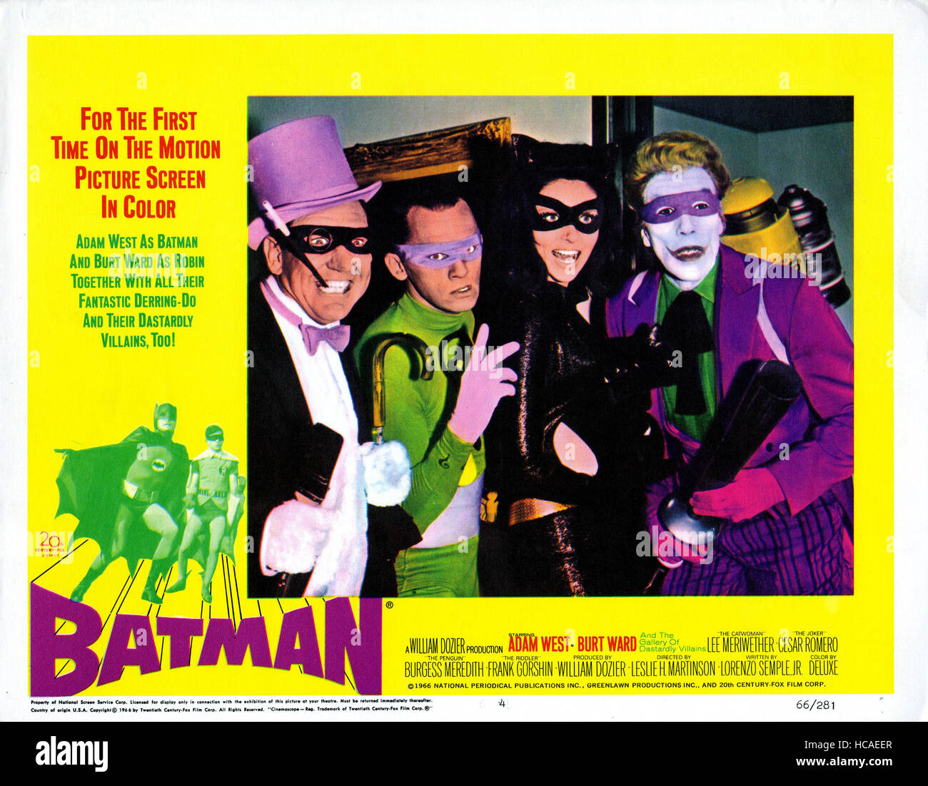 BATMAN, Burgess Meredith,Frank Gorshin, Lee Meriwether,Cesar Romero ...