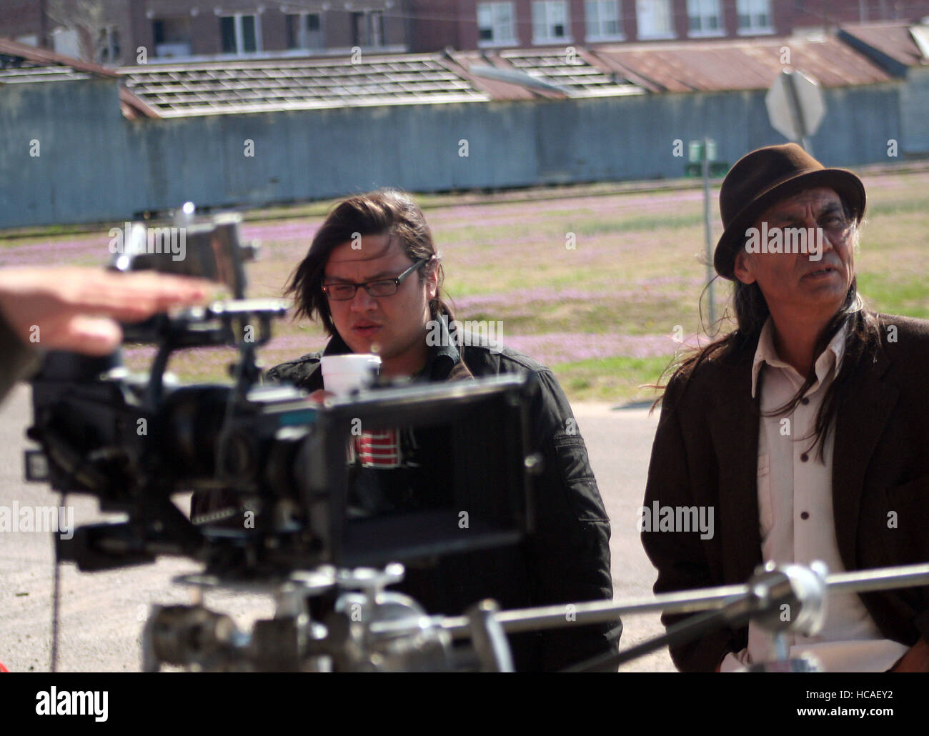 BARKING WATER, from left: director Sterlin Harjo, Richard Ray Whitman ...