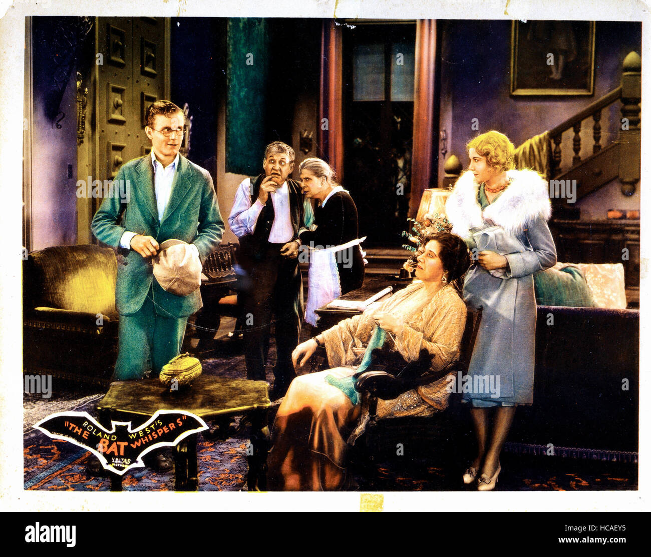 THE BAT WHISPERS, lobbycard, from left: William Bakewell, Spencer ...