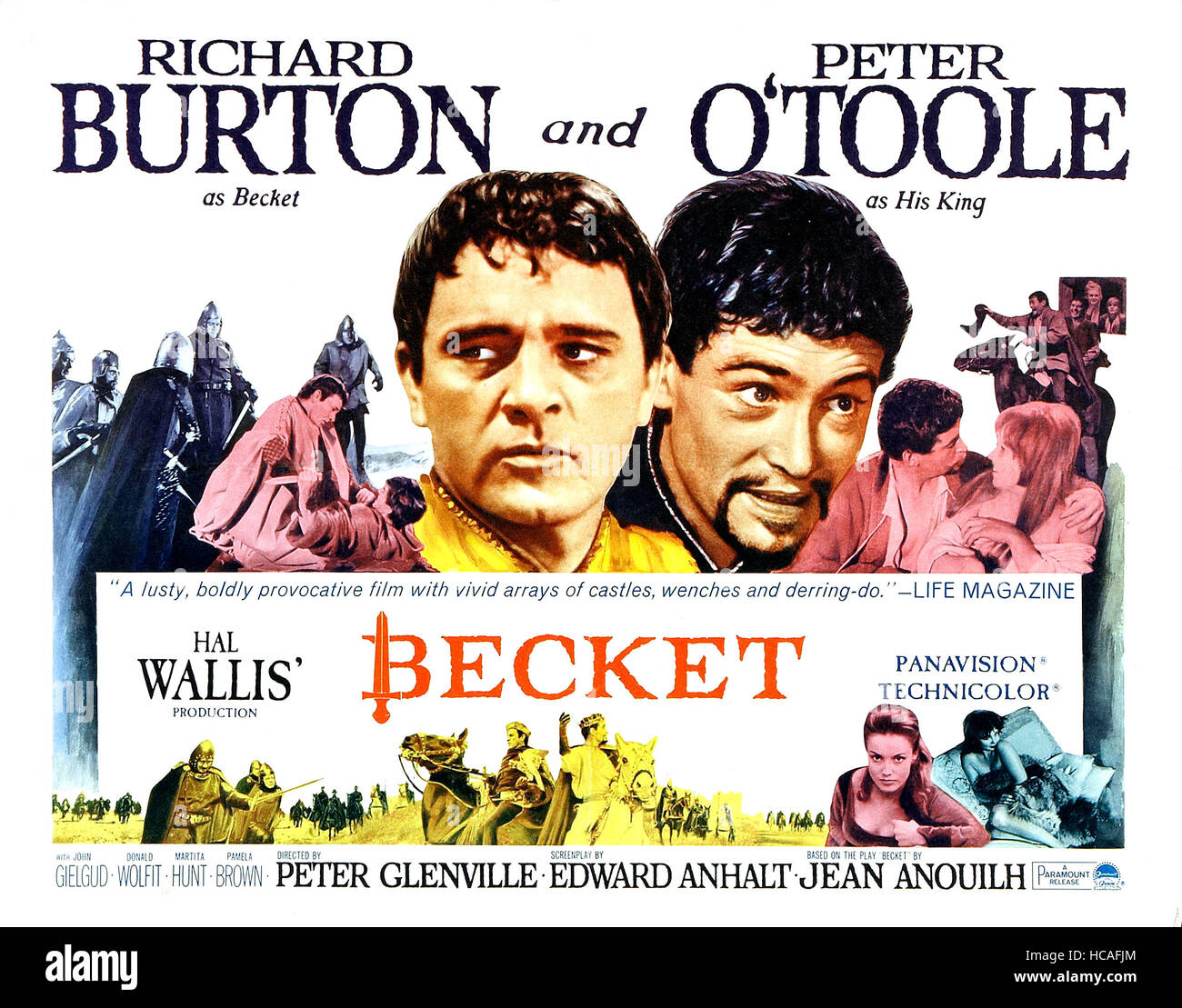 BECKET, from left, Richard Burton, Peter O'Toole, 1964 Stock Photo - Alamy