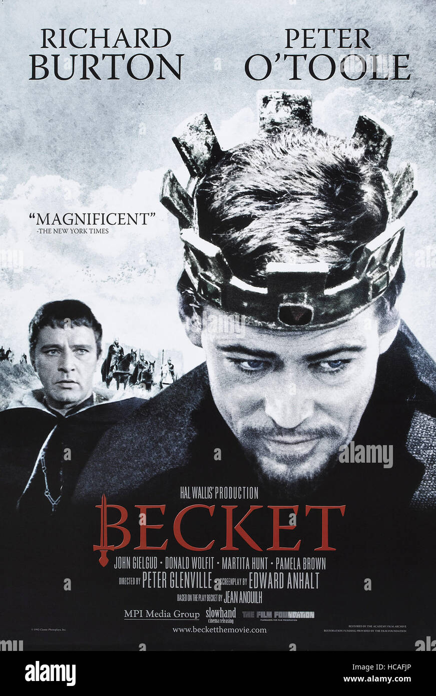 BECKET, US poster art, from left, Richard Burton, Peter O'Toole, 1964 Stock Photo - Alamy
