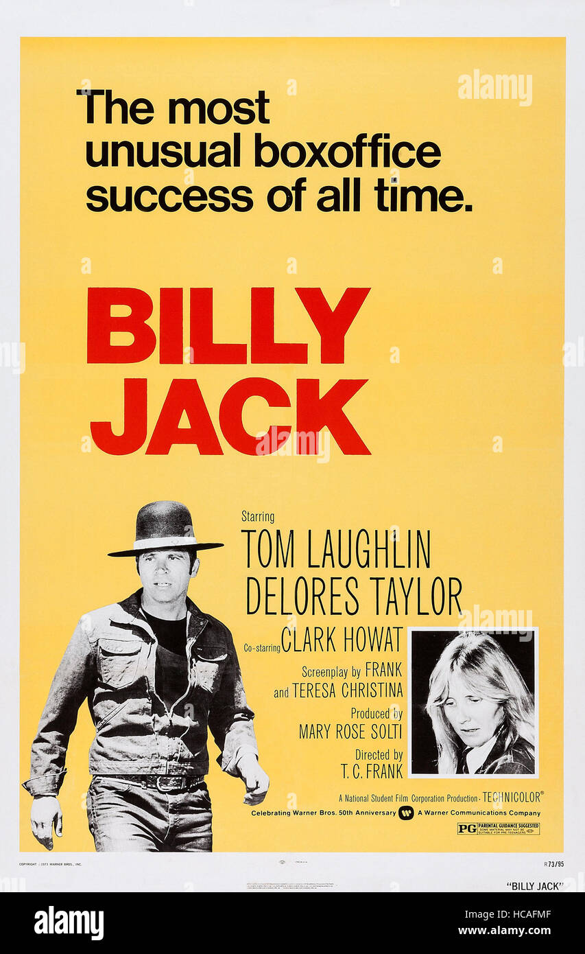BILLY JACK, l-r: Tom Laughlin, Delores Taylor on poster art, 1971 Stock ...