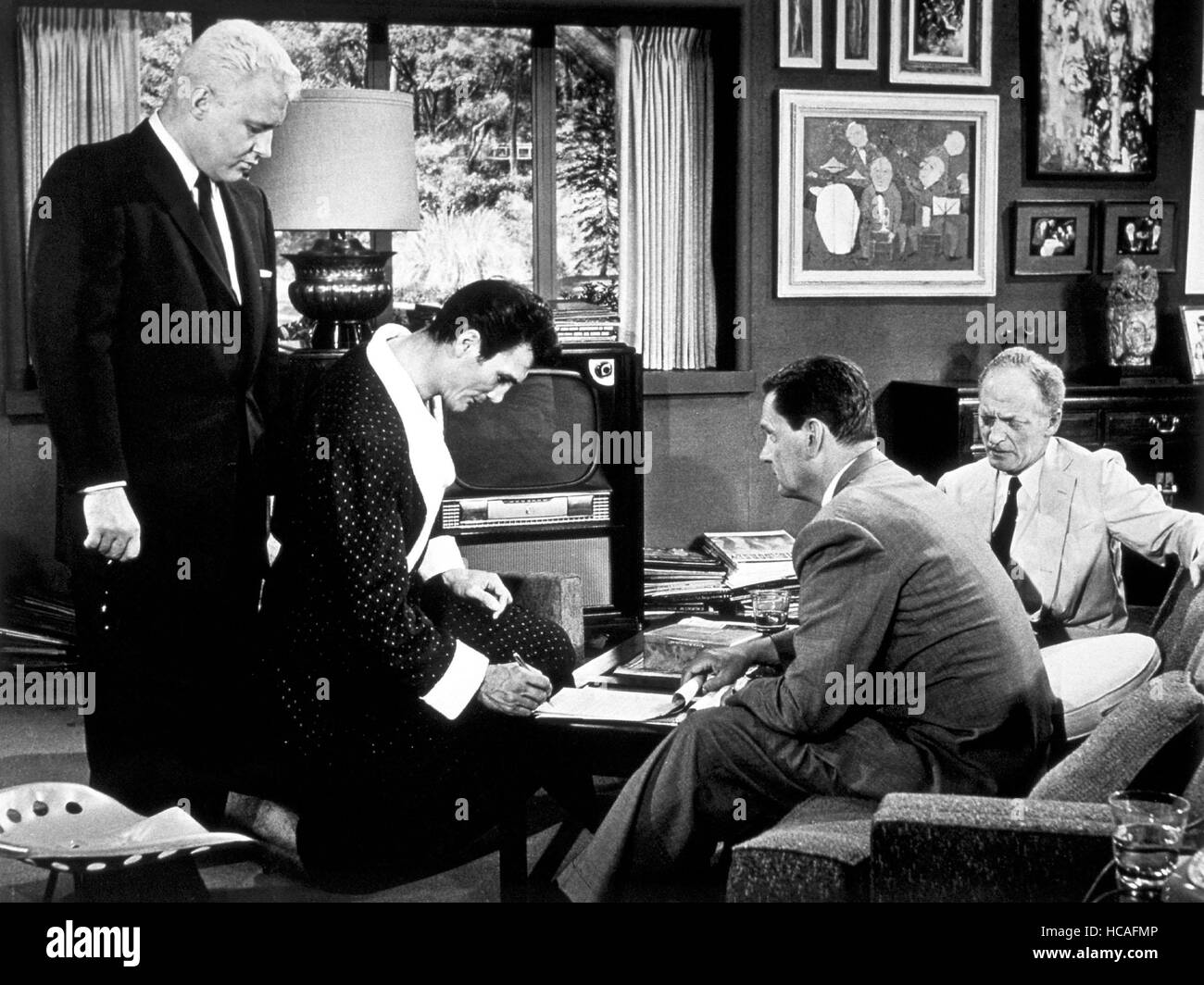 THE BIG KNIFE, Rod Steiger, Jack Palance, Wendell Corey, Everett Sloane ...