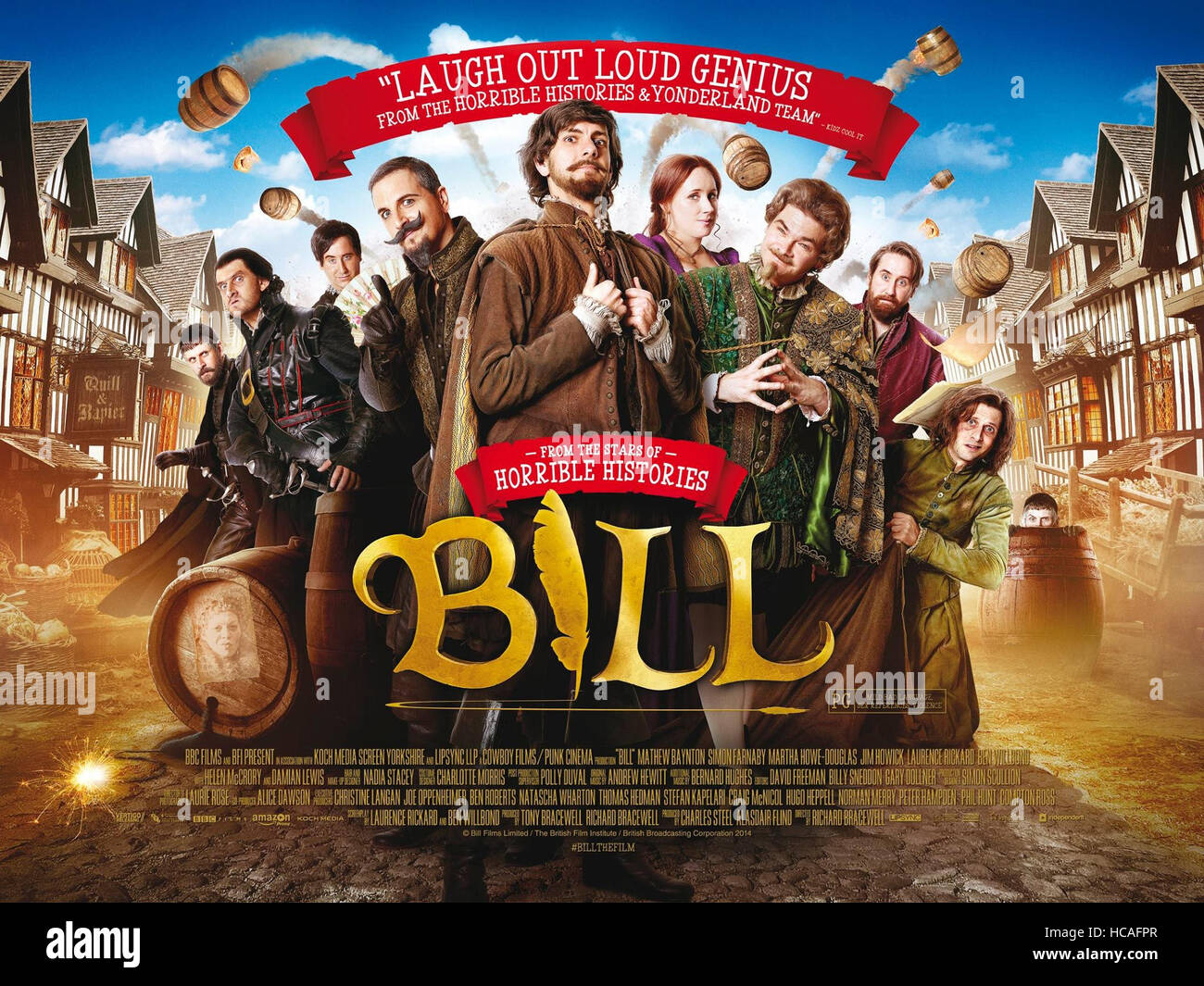 BILL, British poster, Laurence Rickard (second from left), Ben Willbond ...