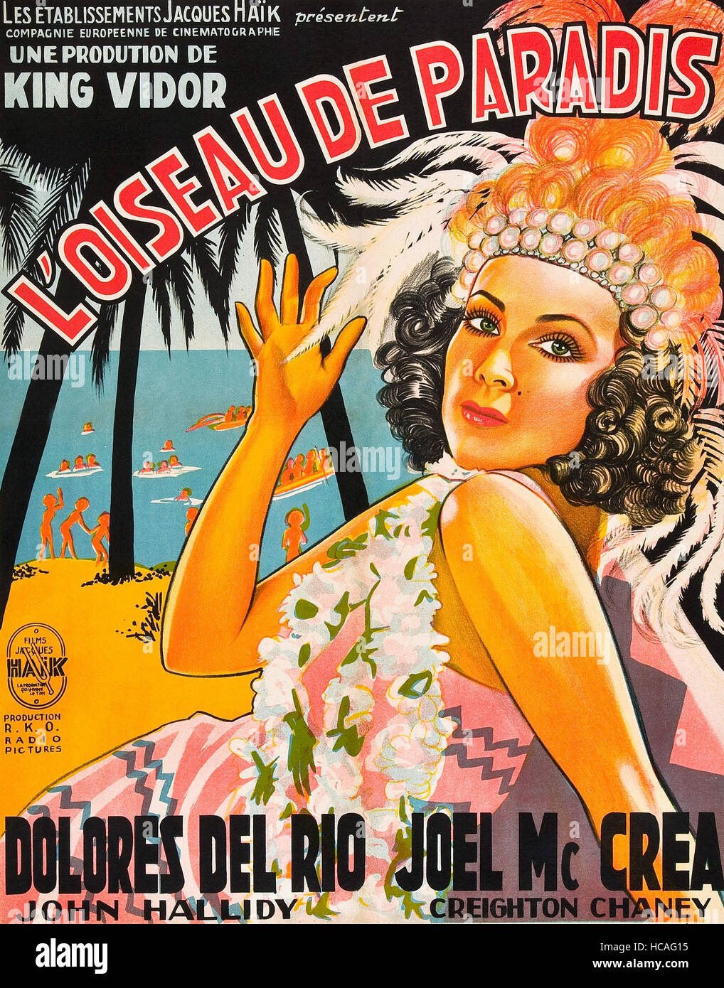 BIRD OF PARADISE, Dolores Del Rio on poster art, 1932 Stock Photo - Alamy