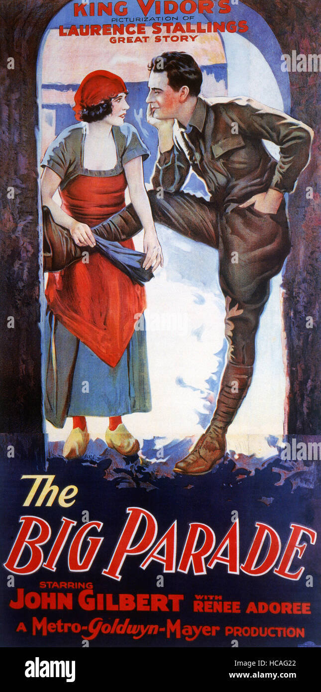 THE BIG PARADE, Renee Adoree, John Gilbert, 1925 Stock Photo - Alamy
