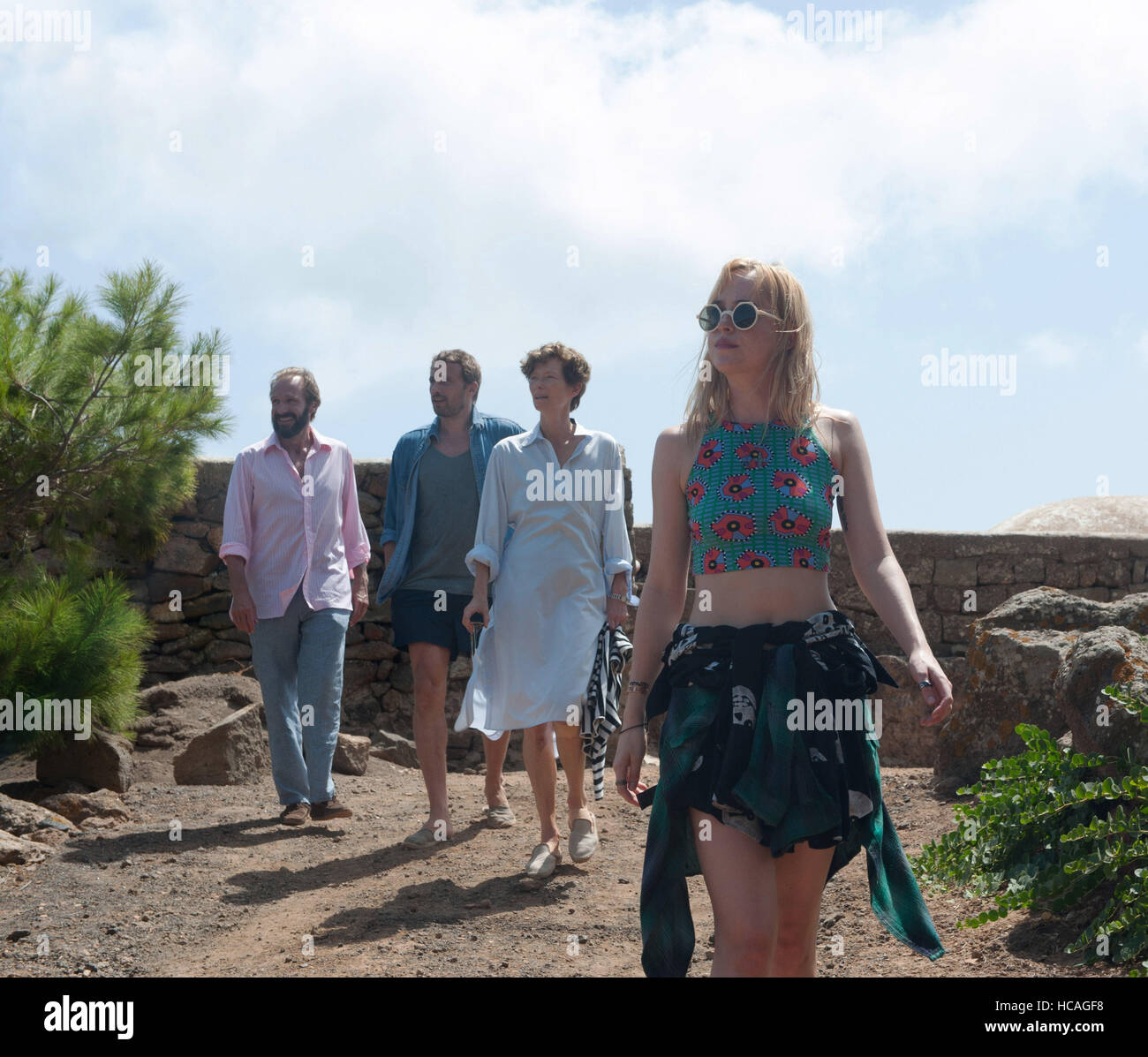 A BIGGER SPLASH, l-r: Ralph Fiennes, Matthias Schoenaerts, Tilda ...