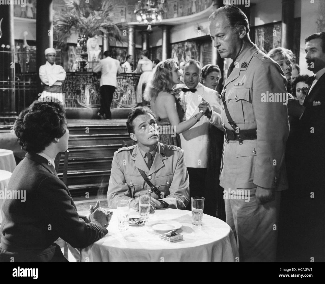BITTER VICTORY, front from left: Ruth Roman, Richard Burton, Curd ...