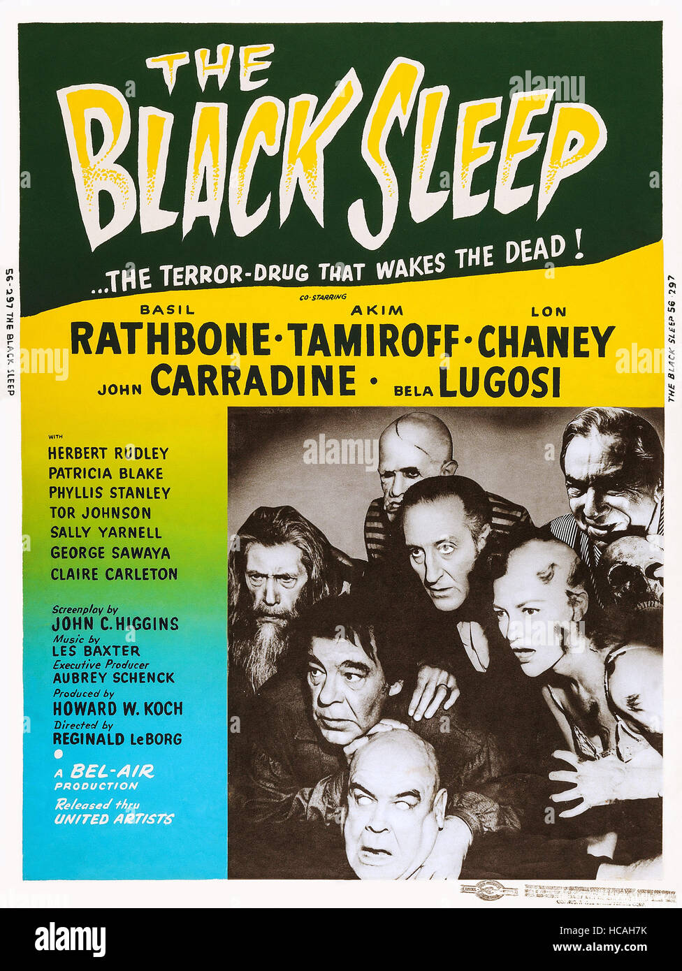 THE BLACK SLEEP, US poster art, clockwise from bottom:: Tor Johnson ...