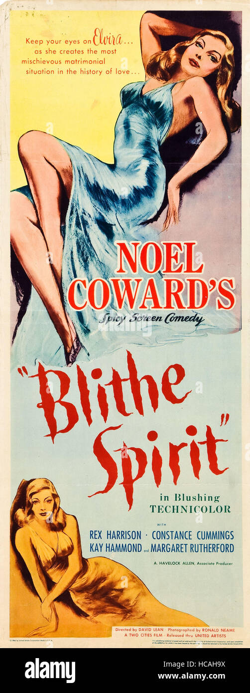 BLITHE SPIRIT, insert poster, 1945 Stock Photo - Alamy