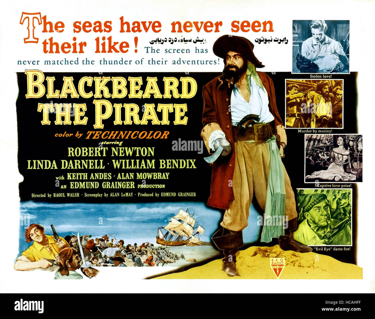 BLACKBEARD THE PIRATE, Robert Newton, 1952 Stock Photo - Alamy