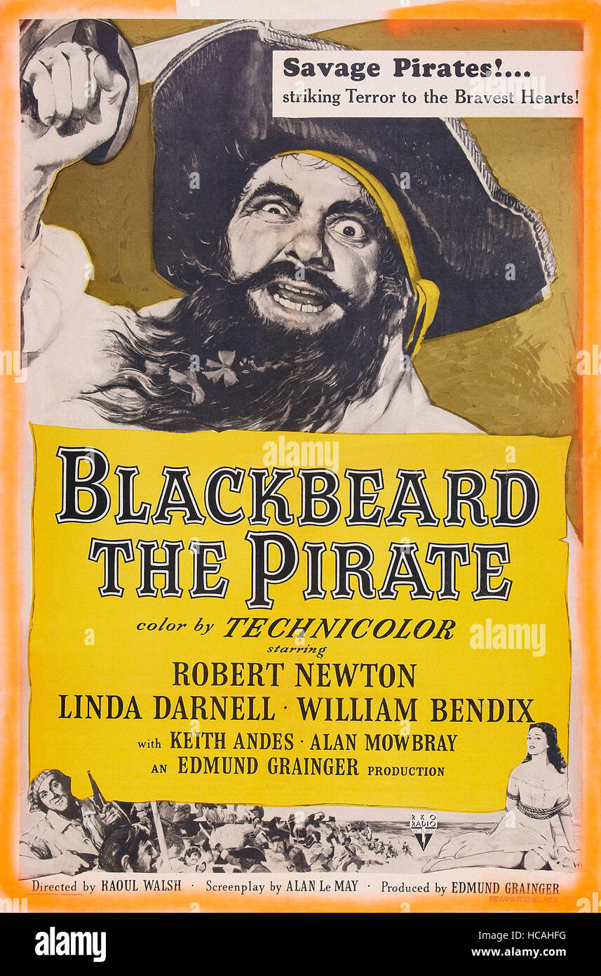 Blackbeard the pirate poster hi-res stock photography and images - Alamy