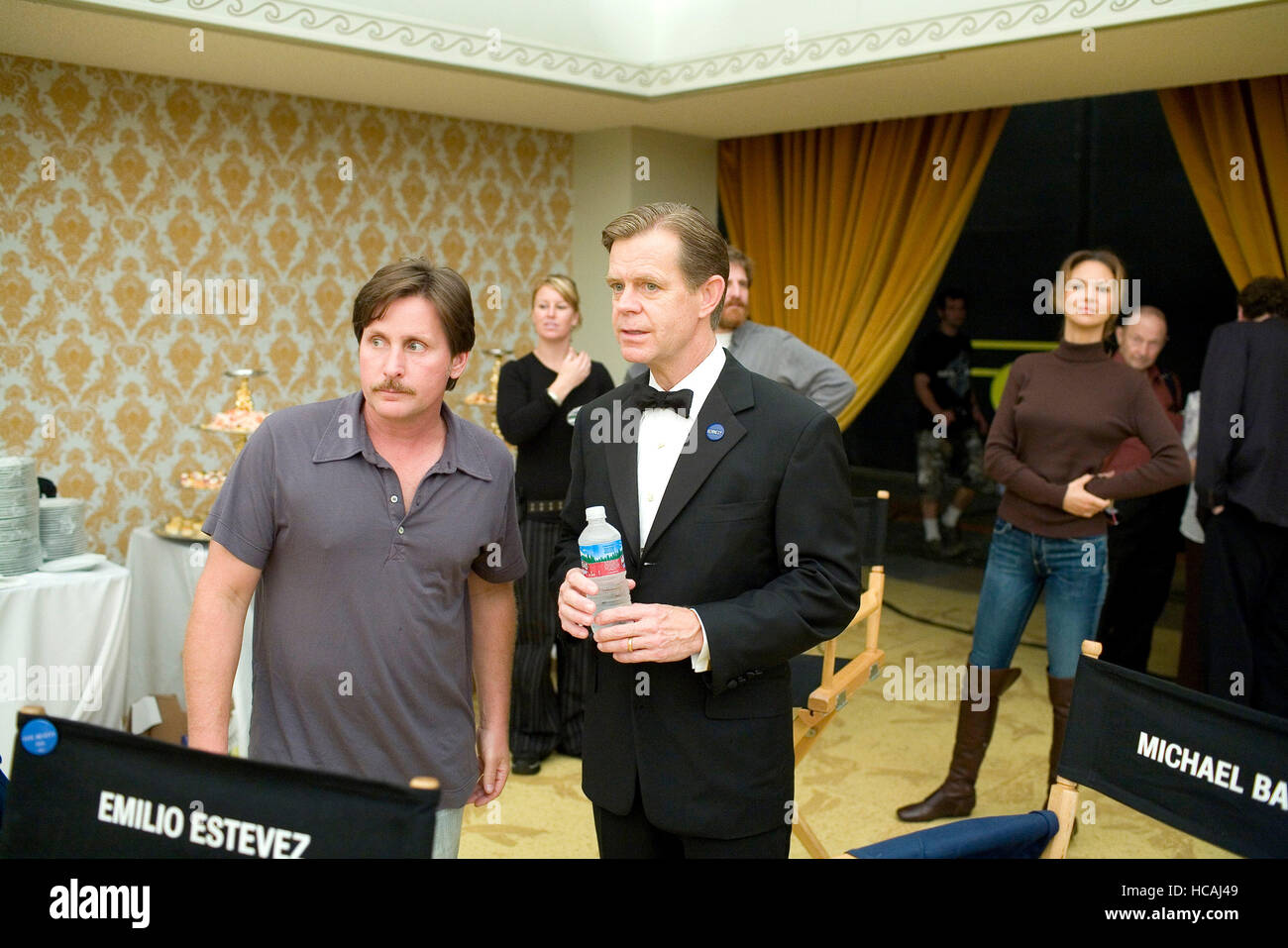 BOBBY, actor/director Emilio Estevez, William H. Macy, on-set, 2006 ...