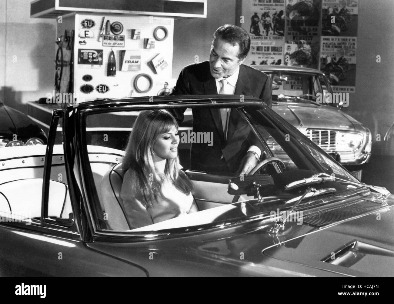 THE BOBO, Britt Ekland (in car), Rossano Brazzi, 1967 Stock Photo - Alamy