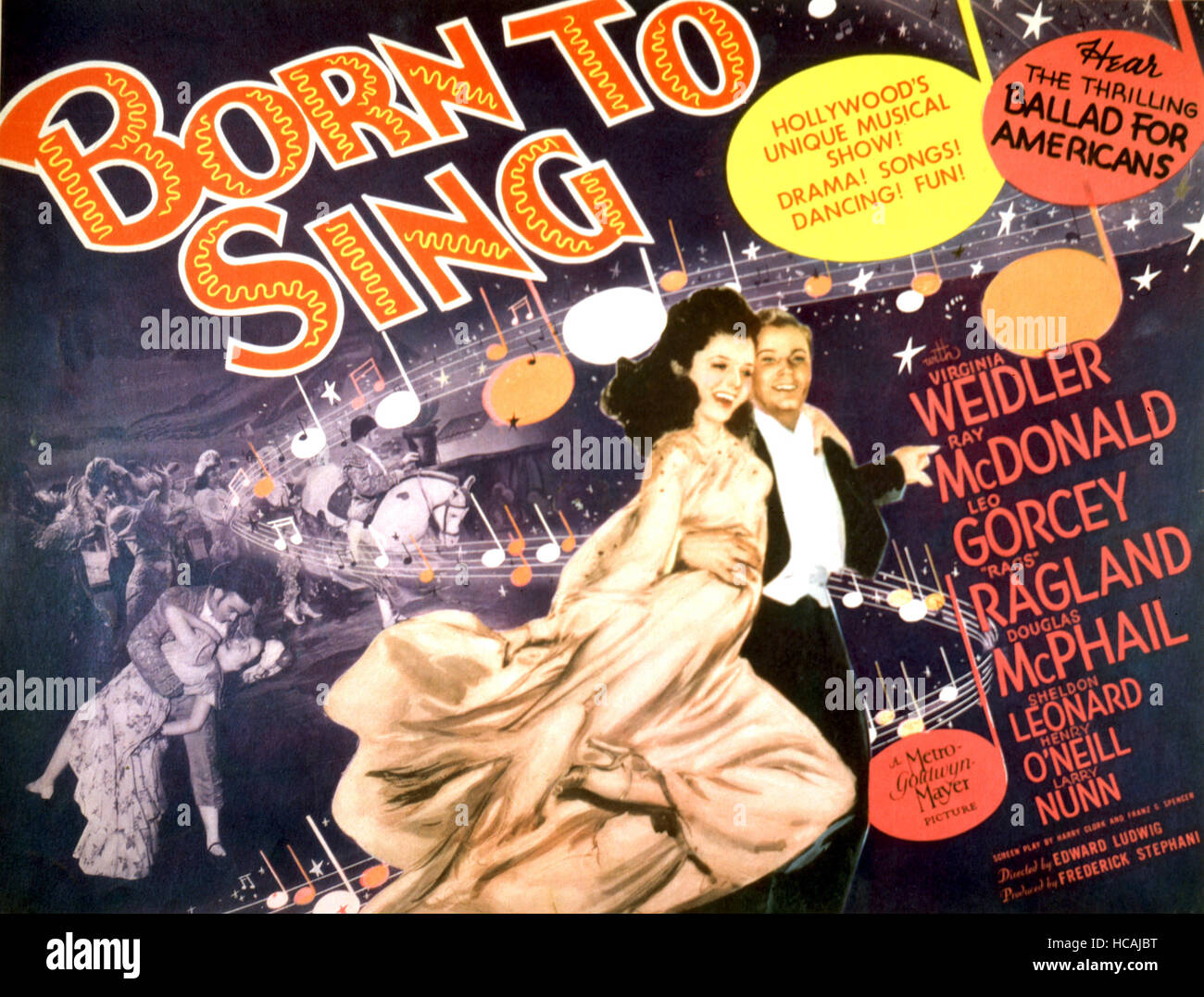 BORN TO SING, Virginia Weidler, Ray McDonald, 1942 Stock Photo - Alamy