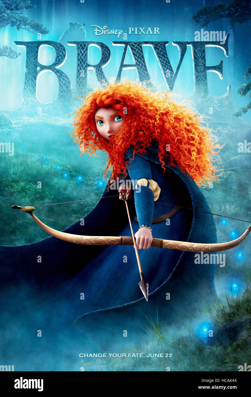 BRAVE, poster art, Princess Merida (voice: Kelly Macdonald), 2012 ...