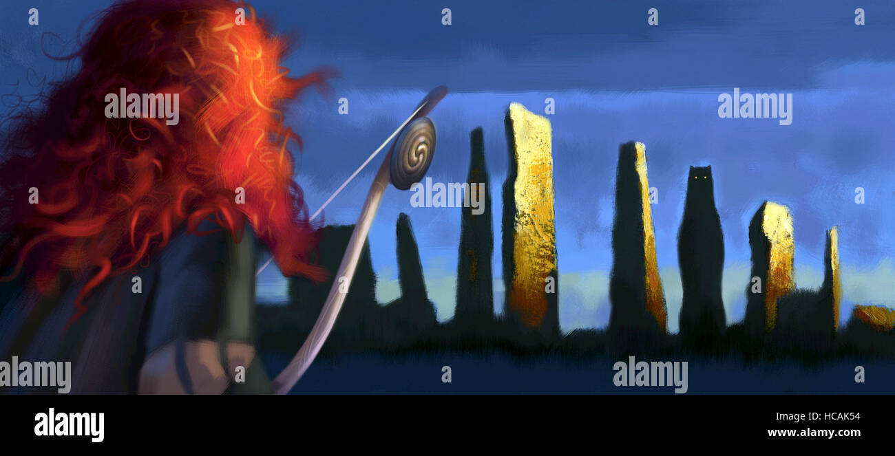 BRAVE, left: Princess Merida (voice: Kelly Macdonald), 2012, ©Walt ...