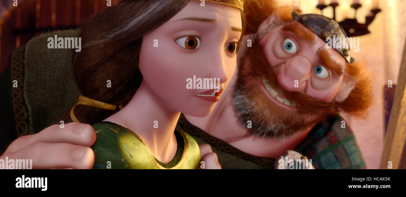 BRAVE, from left: Queen Elinor (voice: Emma Thompson), King Fergus ...