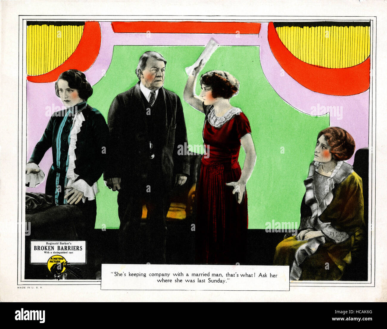 BROKEN BARRIERS, from left, Norma Shearer, George Fawcett, Mae Busch ...