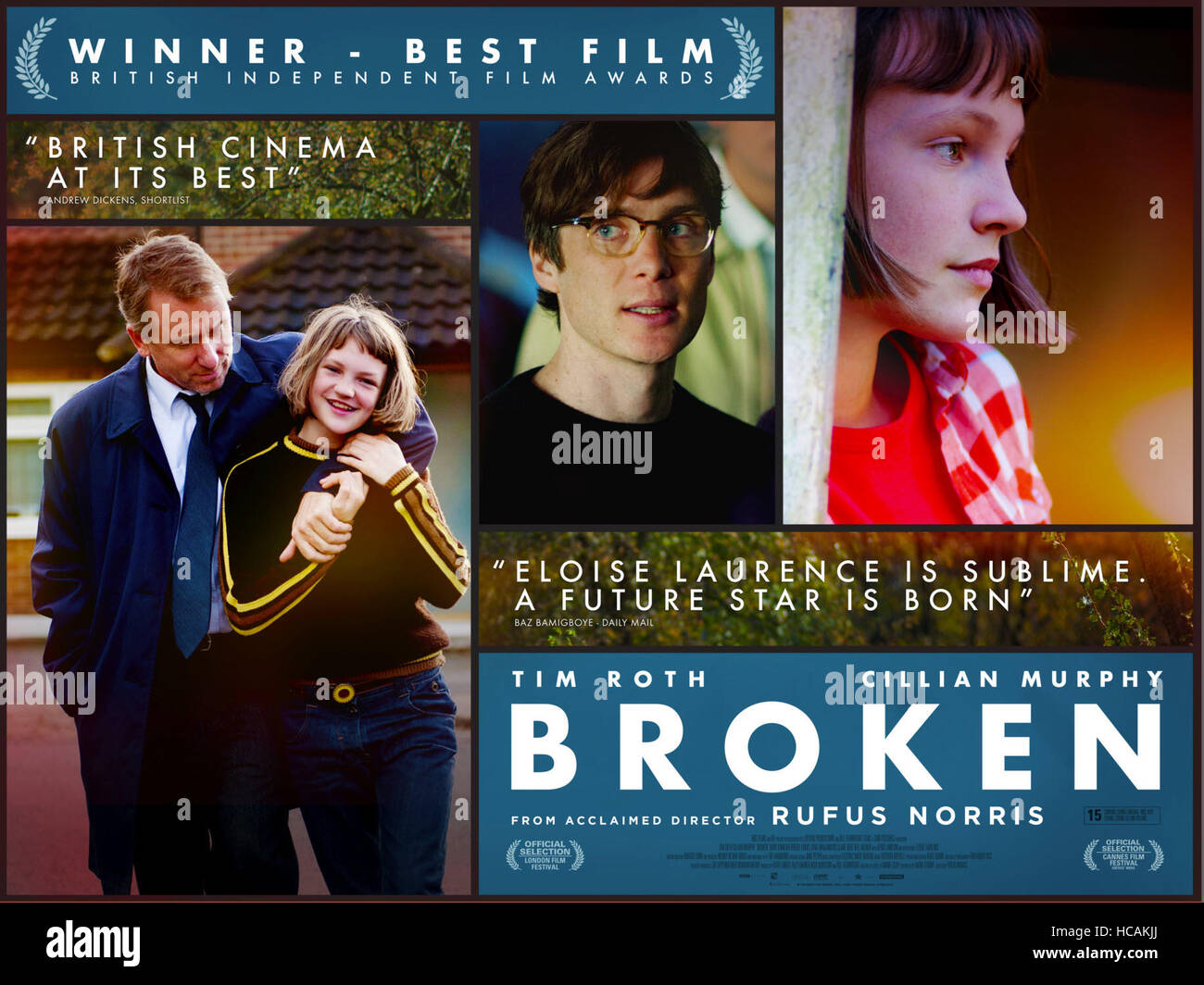 BROKEN, British poster art, from left: Eloise Laurence, Tim Roth ...