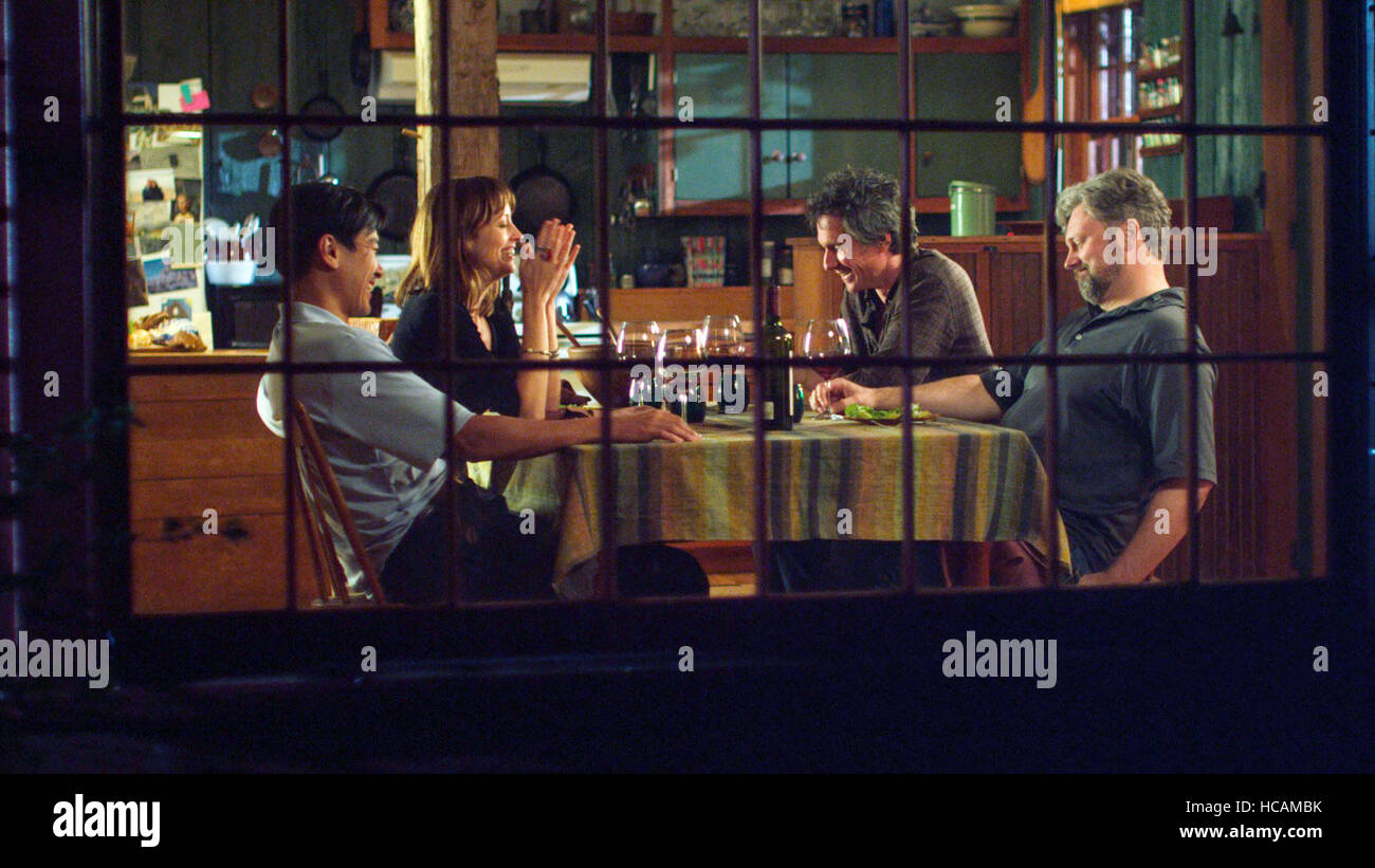 BRIEF REUNION, from left: Joel de la Fuente, Alexie Gilmore, Quentin ...