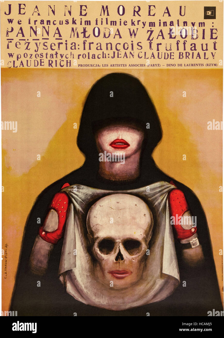 THE BRIDE WORE BLACK, Polish poster art, 1968 Stock Photo - Alamy